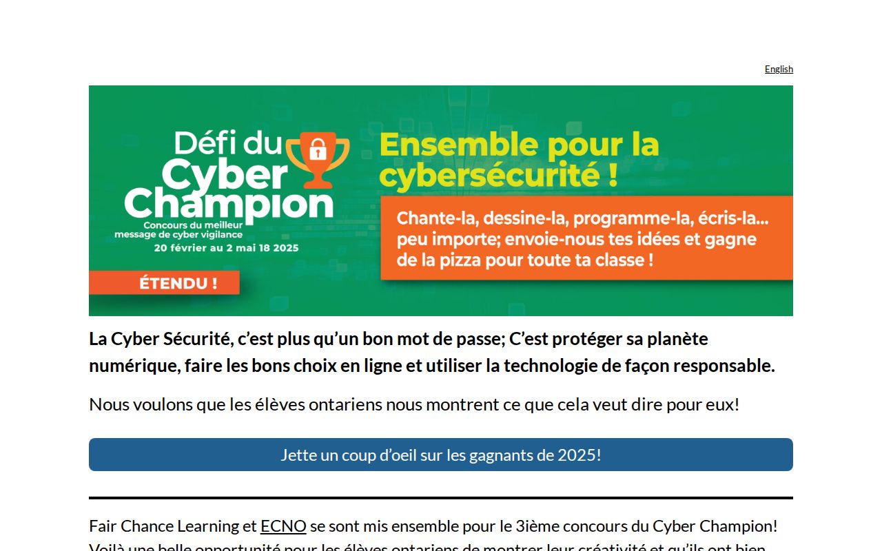 Concours du Cyber Champion